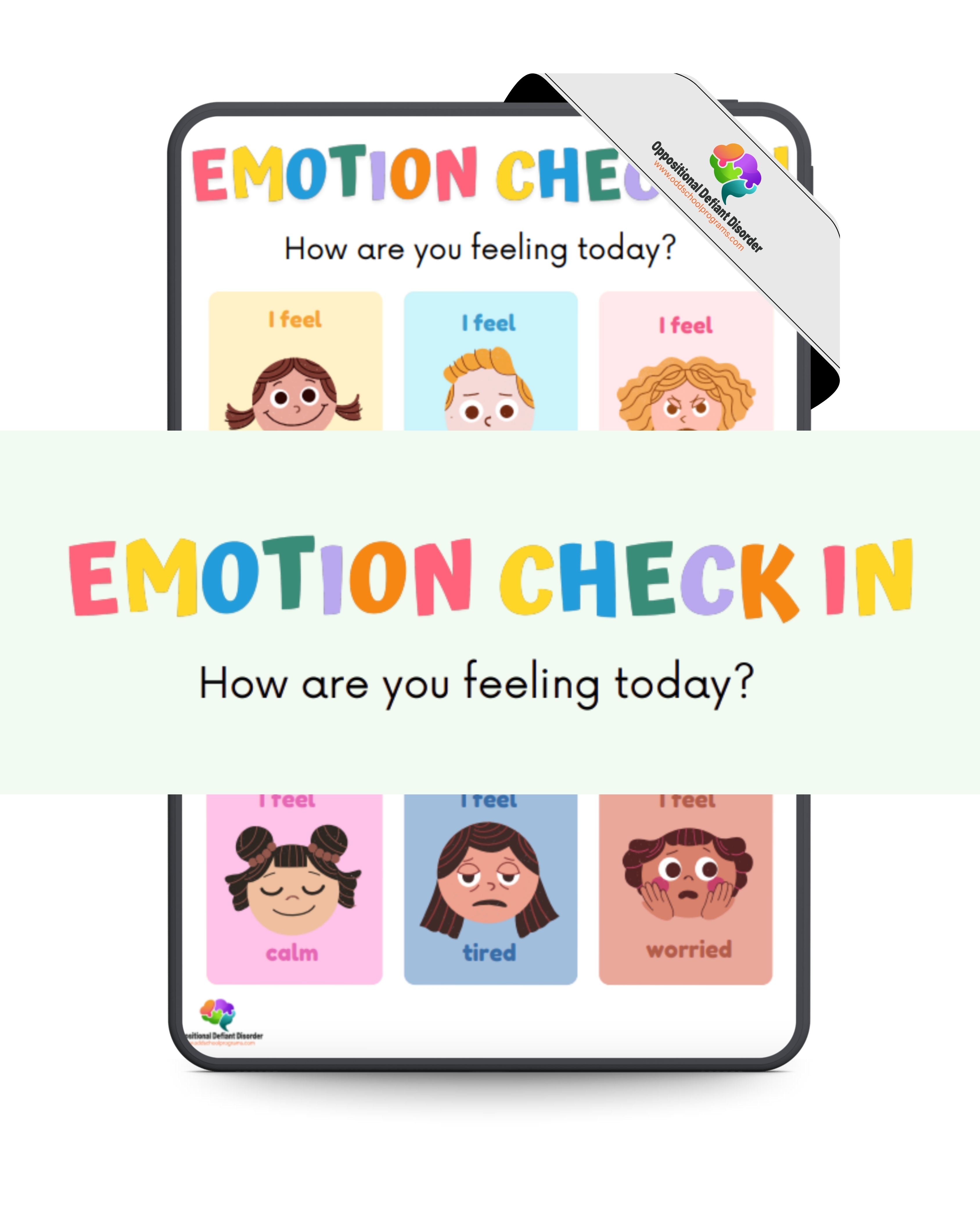 Emotion Check in for Children with ODD - Oppositional Defiant Disorder ...