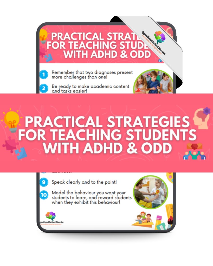Practical Strategies for teaching students with ADHD & ODD Poster ...